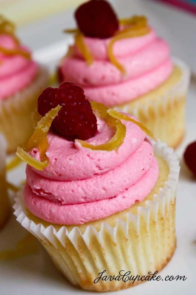 Lemoncino Raspberry Cupcakes - JavaCupcake