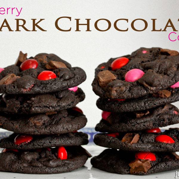 Raspberry Dark Chocolate Cookies - JavaCupcake