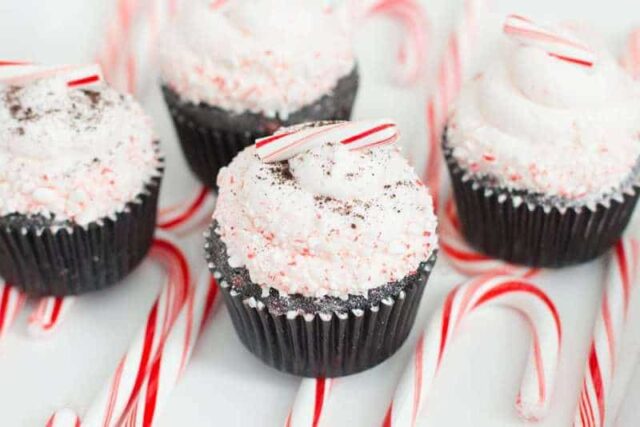 Candy Cane Oreo Cupcakes - JavaCupcake